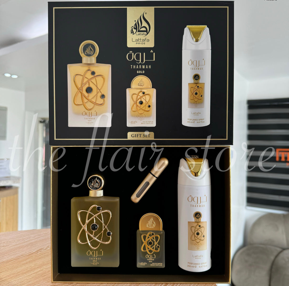 LATTAFA THARWAH GOLD GIFT SET – THE FLAIR STORE